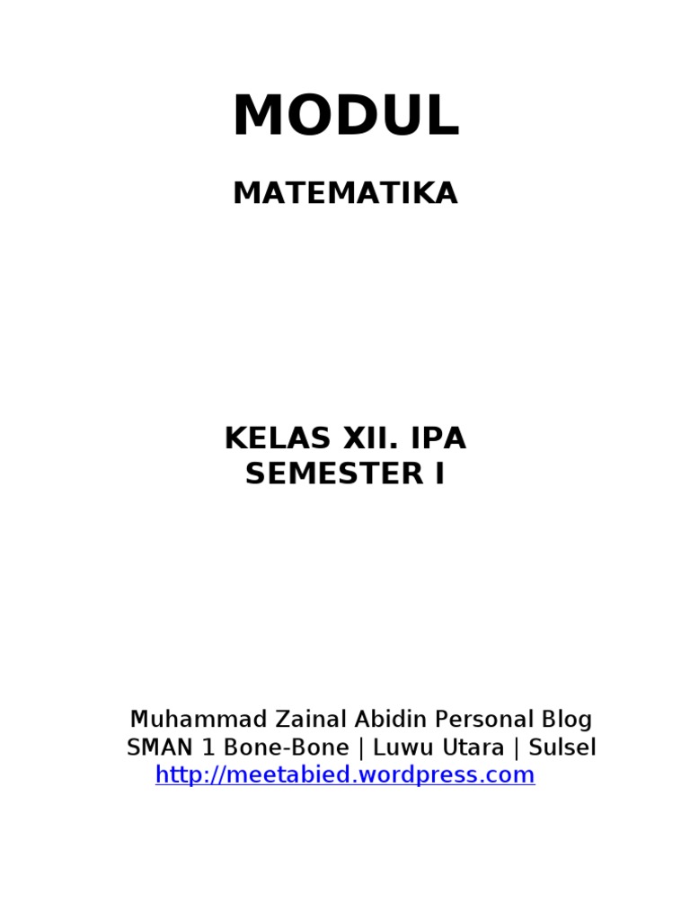 Modul Matematika Kelas XII Program Linear | PDF