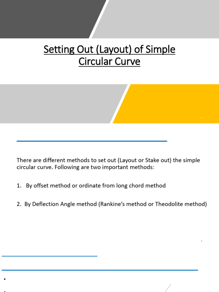 Lec. 25-27 Setting Out of Simple Circular Curve | PDF | Angle | Euclidean Geometry