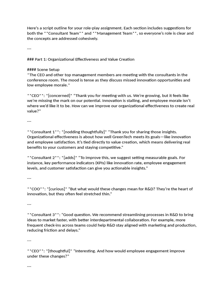 Roleplay PPL Script | PDF | Supply Chain | Innovation