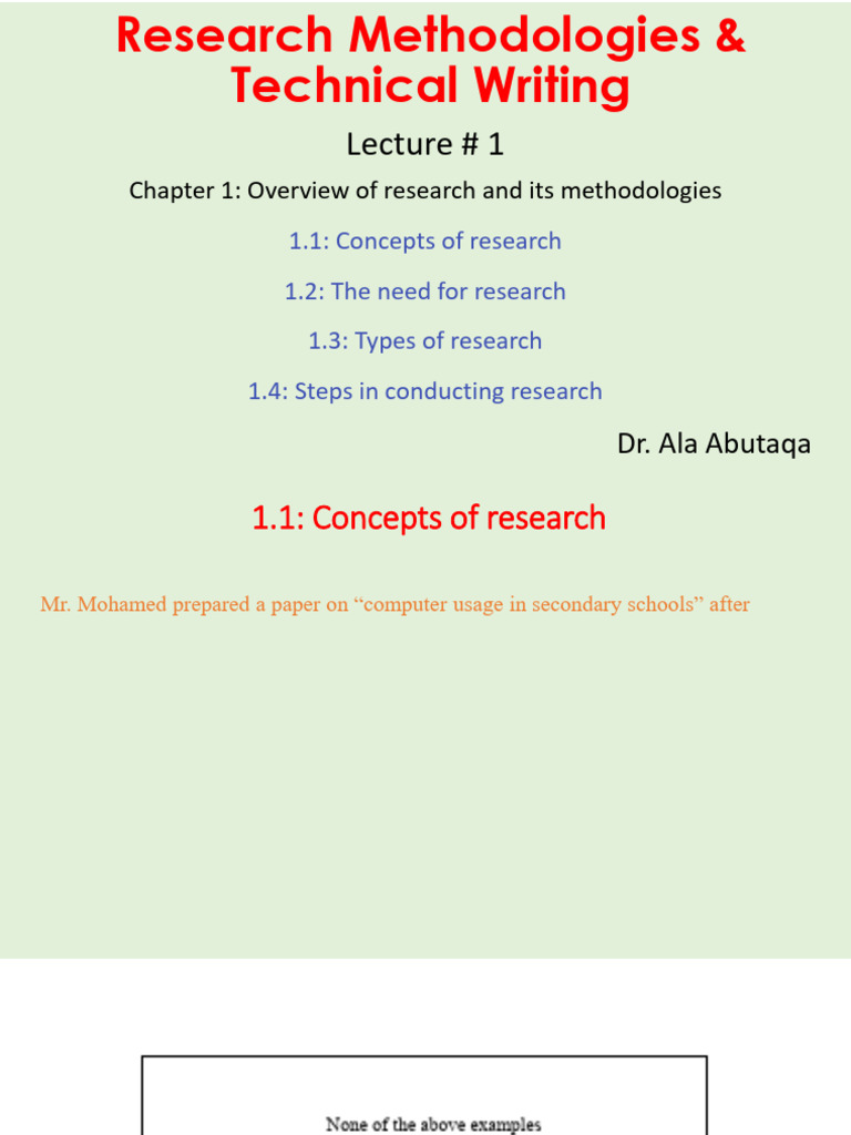 Research Methodology - Lecture | PDF | Hypothesis | Scientific Method
