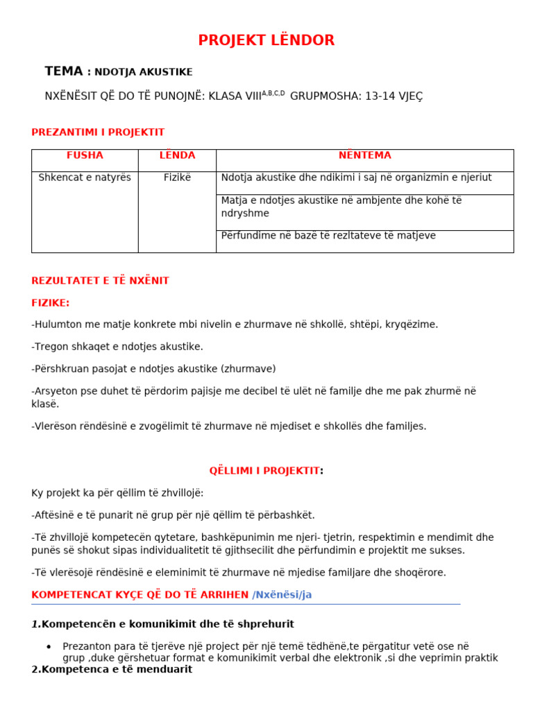 Projekti Fizike 8 Majlinda | PDF