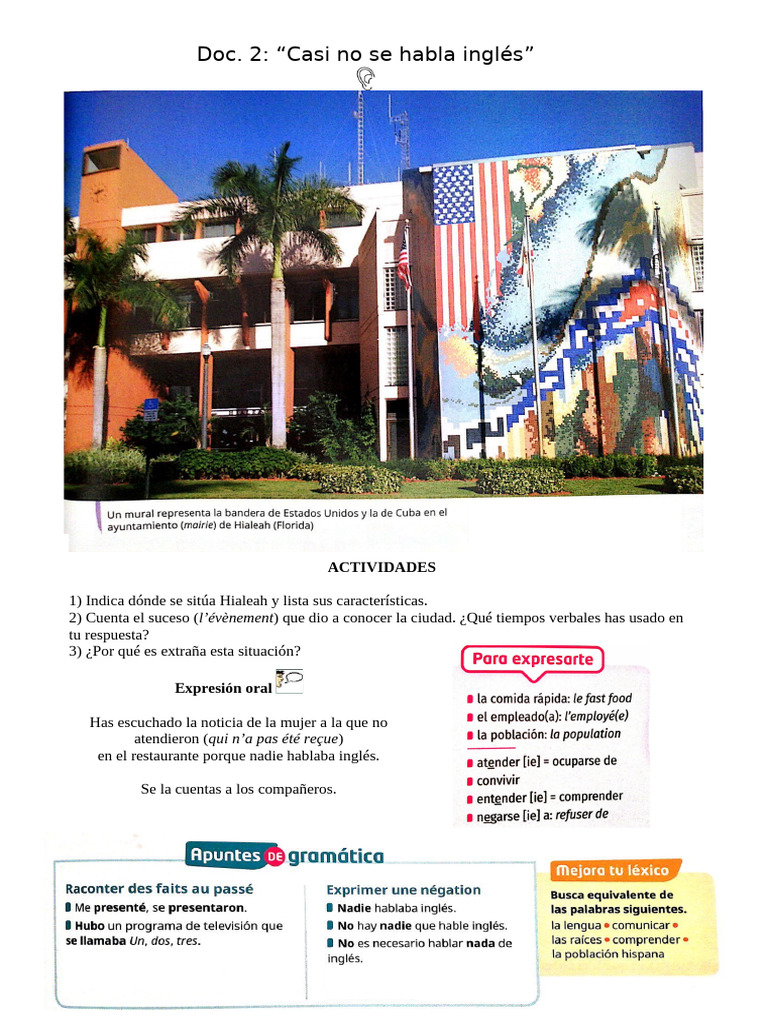 Doc2 - Casi No Se Habla Inglés | PDF | Estudios de idiomas extranjeros