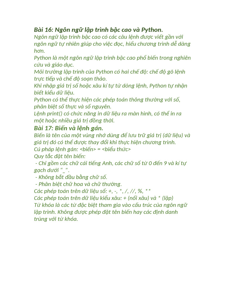 tài liệu tin hk1 | PDF