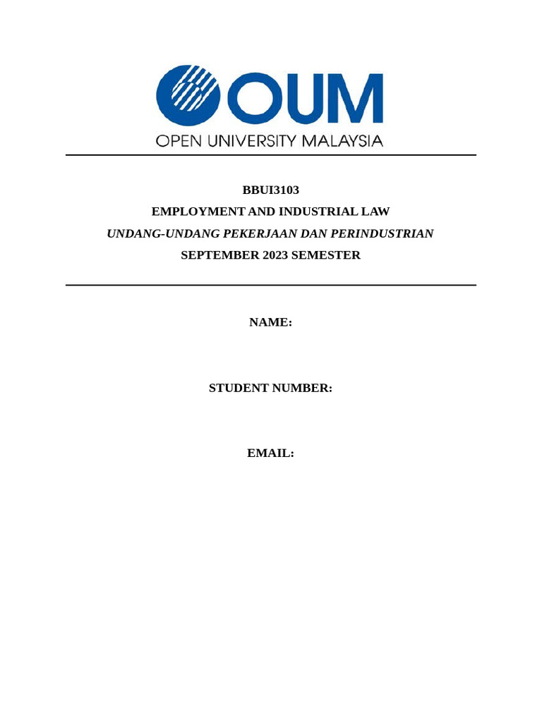 Malaysia Employment Law Overview | PDF | Employment | Labour Law