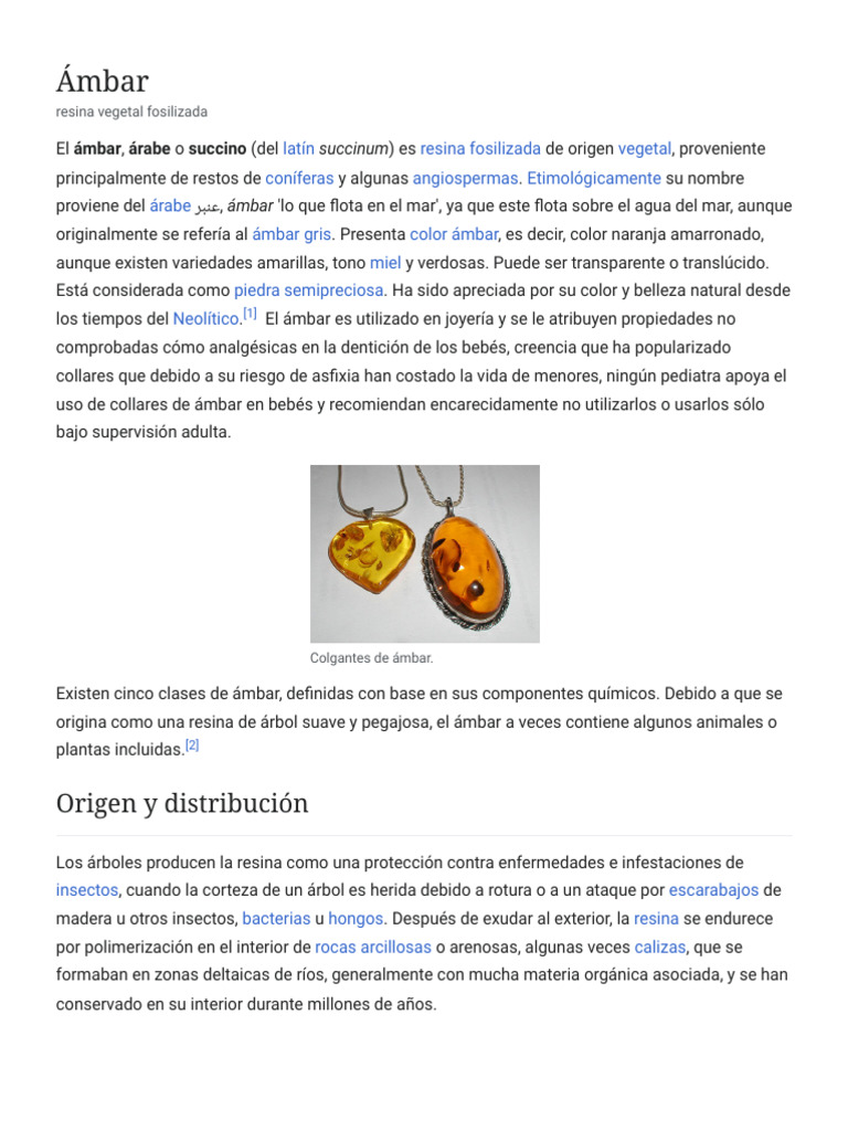 Propiedades y Origen del Ámbar | PDF | Ámbar