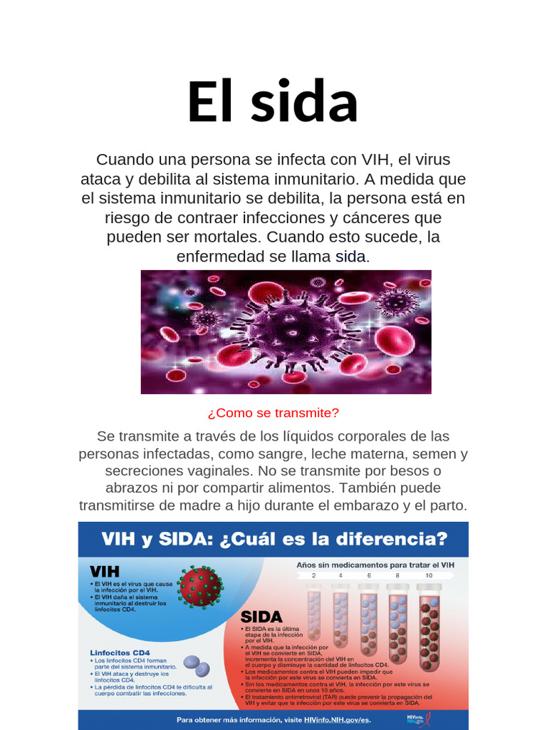 VIH y SIDA: Transmisión y Consecuencias | PDF | Relaciones personales ...