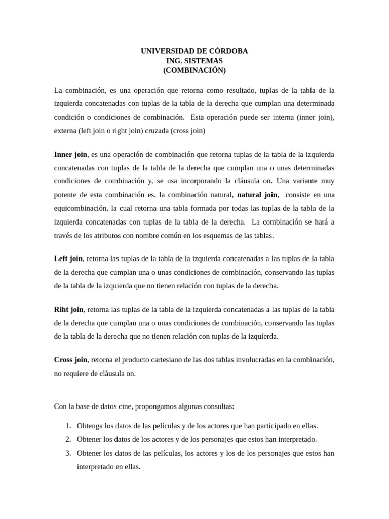 Guía_Combinación | PDF | Gestión de datos | Bases de datos