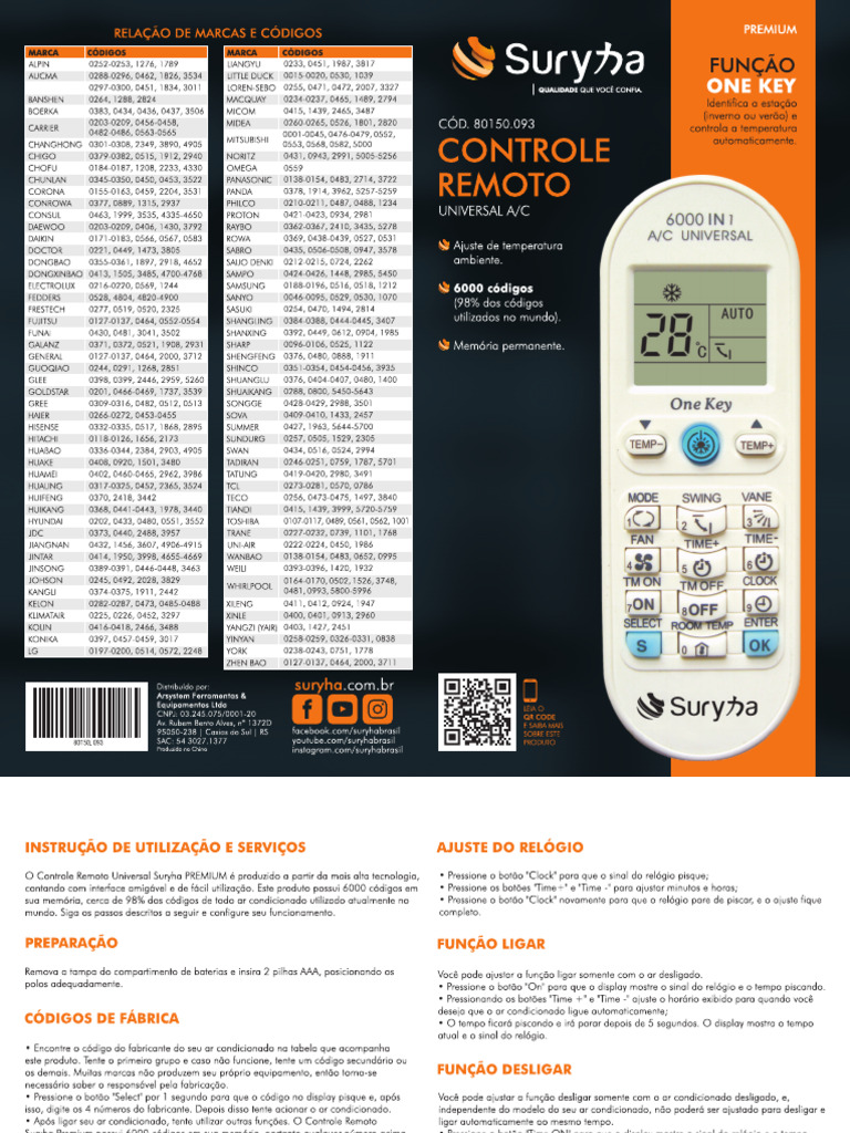 80150093 Manual Controle Universal | PDF