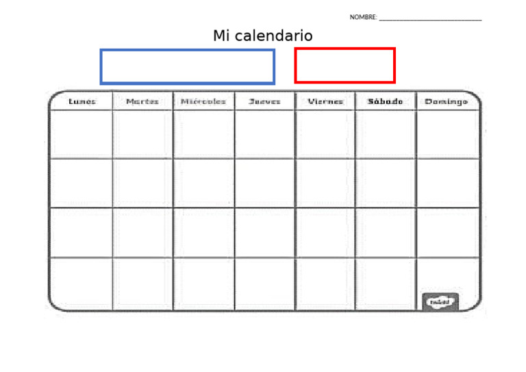 Ficha de Calendario para Casa | PDF