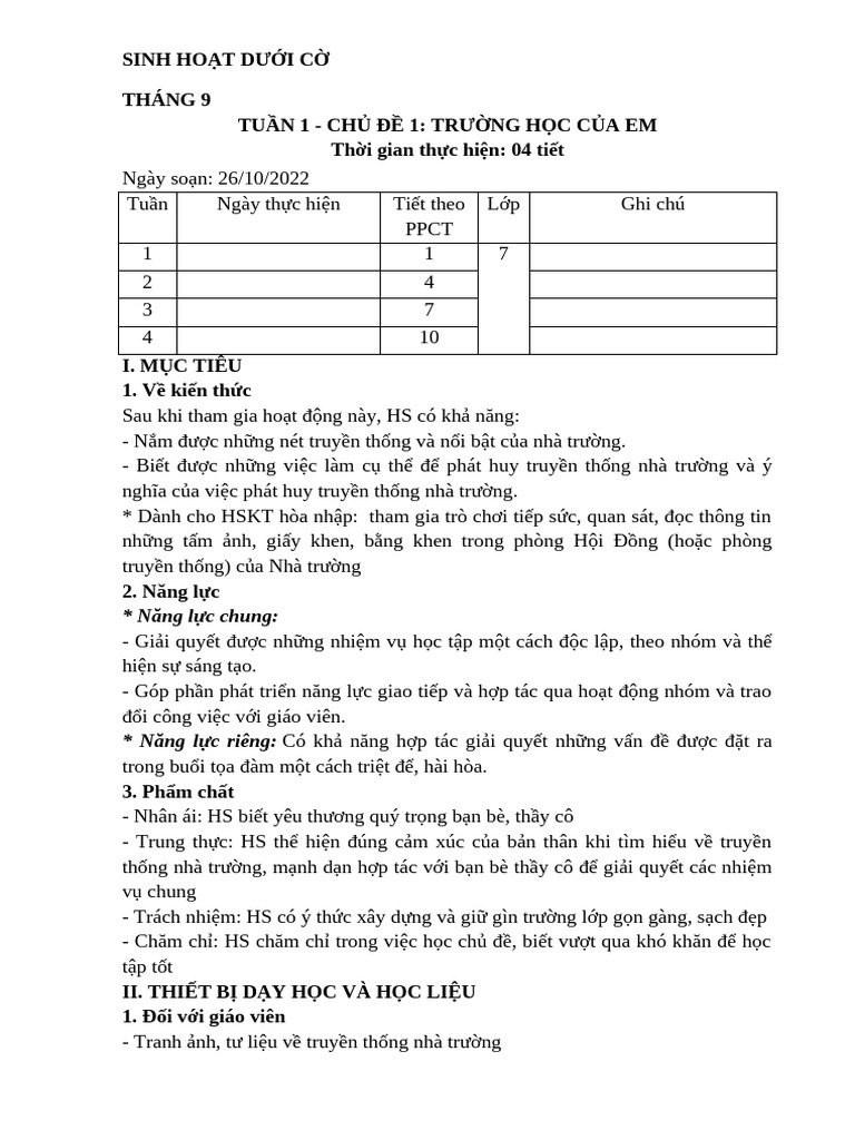 Giao An SHDC 7 123 | PDF