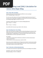 SWL Calculation | PDF | Rope | Nature