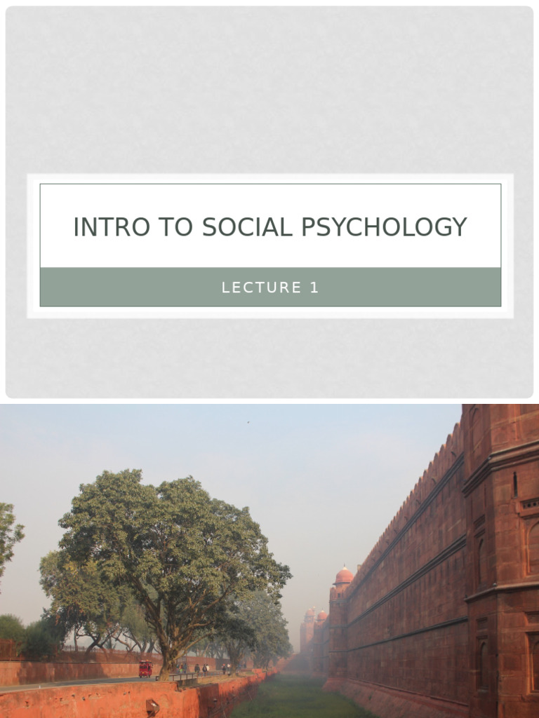 Lecture 1 - Introduction to Social Psychology | PDF | Hypothesis | Experiment