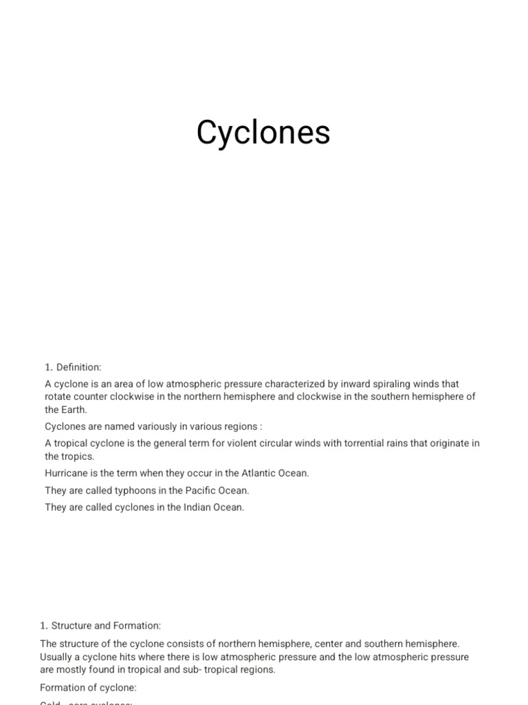 Cyclones | PDF | Cyclone | Tropical Cyclones