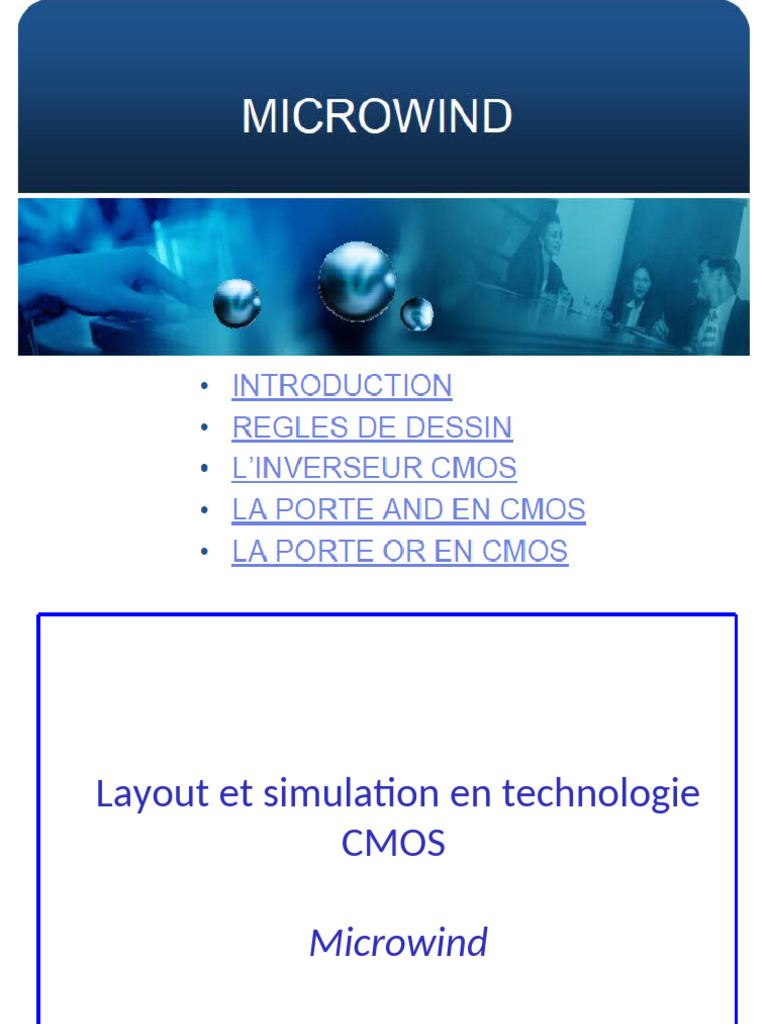 Présentation Microwind GECI Cycle Ing 2024-2025 | PDF | Mosfet ...