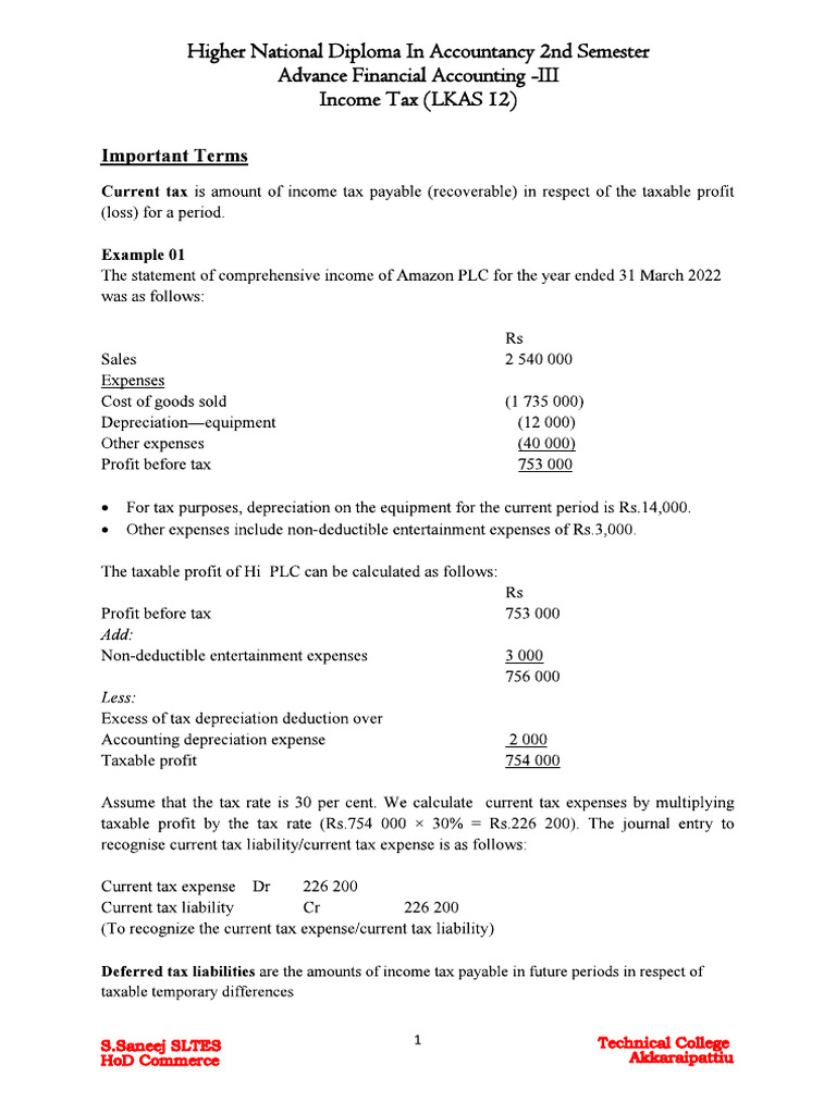 LKAS 12 Updated | PDF