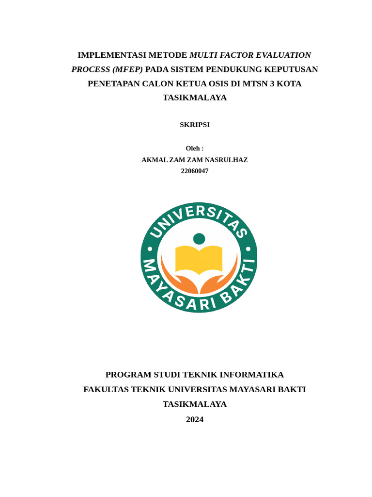 Skripsi AkmalZn AutoRecovered | PDF | Karier & Perkembangan