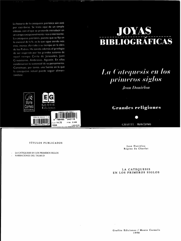Jean Danielou - La Catequesis en Los Primeros Siglos | PDF