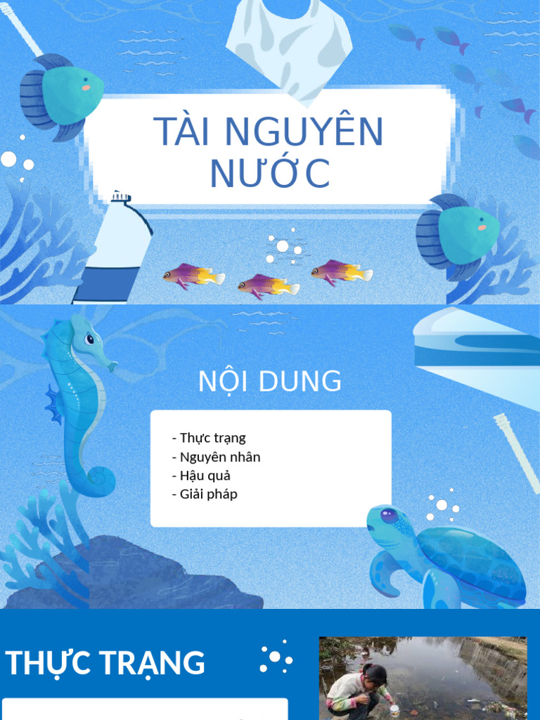 Blue Illustrative Free Plastic Pollution Presentation | PDF