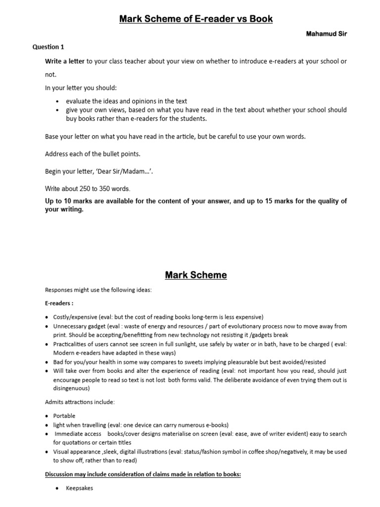 E-Readers vs Books: Student Debate | PDF