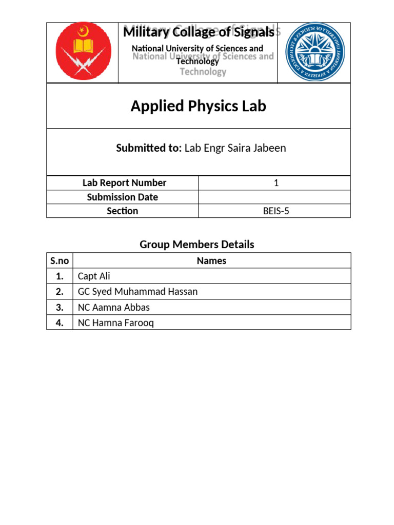 Applied Physics Lab Capt Ali | PDF | Diode | Electrical Network