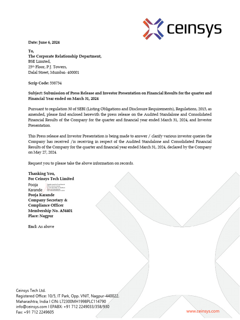 IP Mar24 | PDF | Geographic Information System | Chief Financial Officer