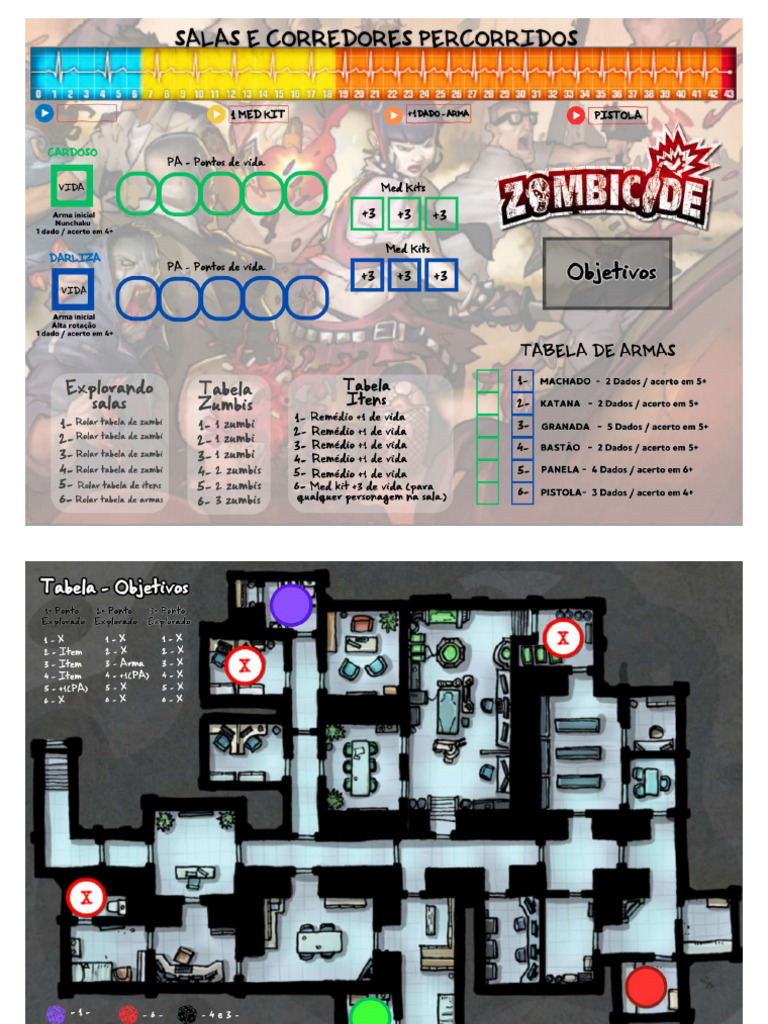 Zombicide Tiny - Ficha e Mapas Retrabalhados (Thiago Ribeiro Dos Santos ...