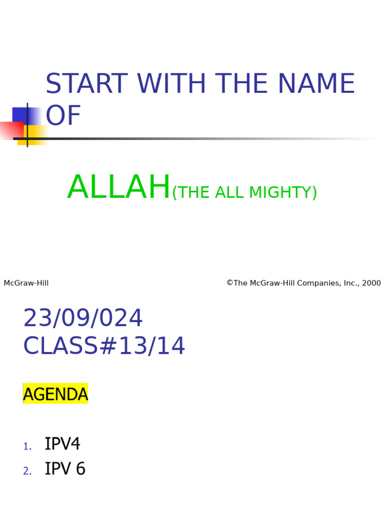 Week 11 and 12 Computer Network | PDF | I Pv6 | Internet Protocols