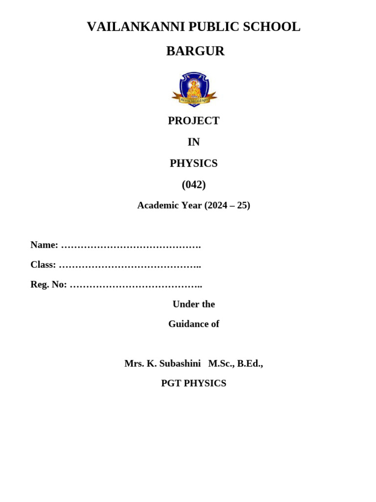 Project Front Page | PDF