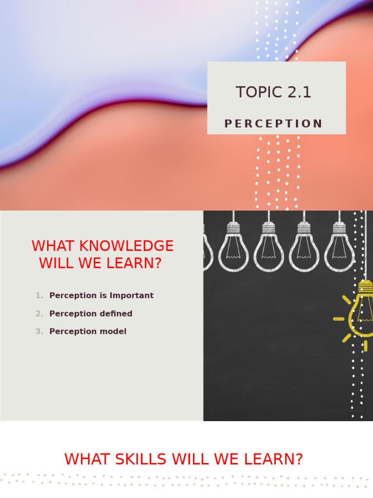 Understanding Perception and Communication | PDF | Perception ...