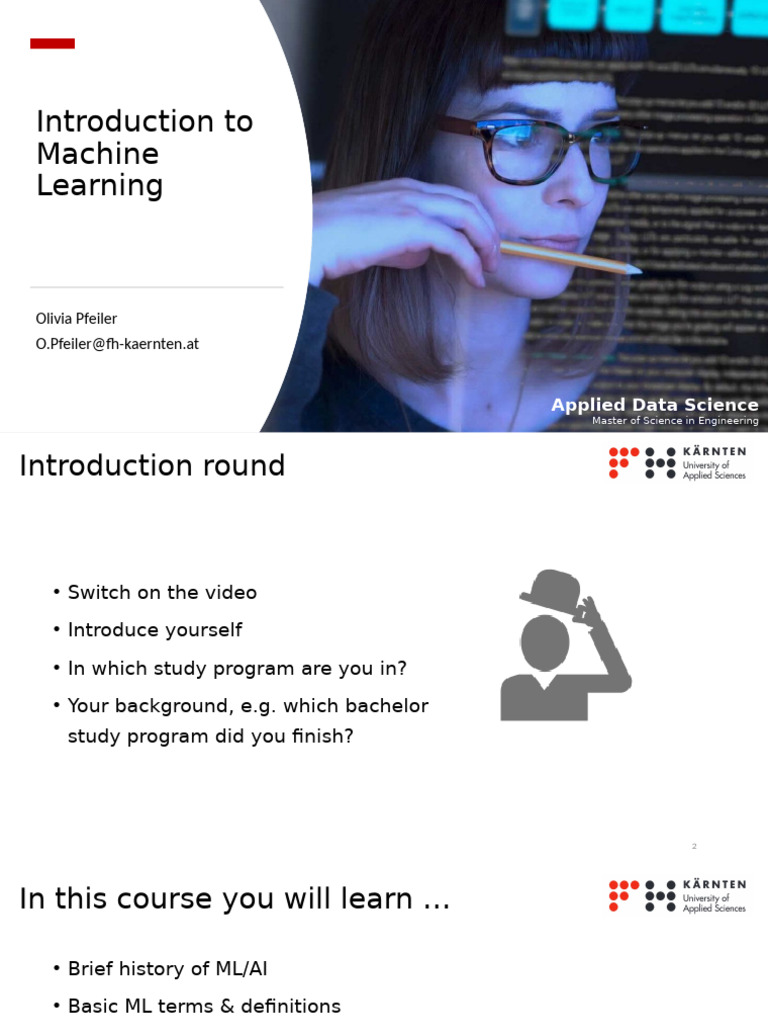 01 Intro To ML Wo Videos | PDF | Machine Learning | Artificial Intelligence
