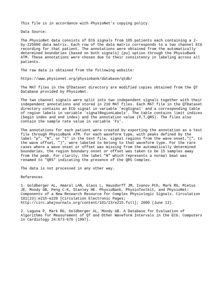 Modified Physionet Data | PDF | Technology & Engineering