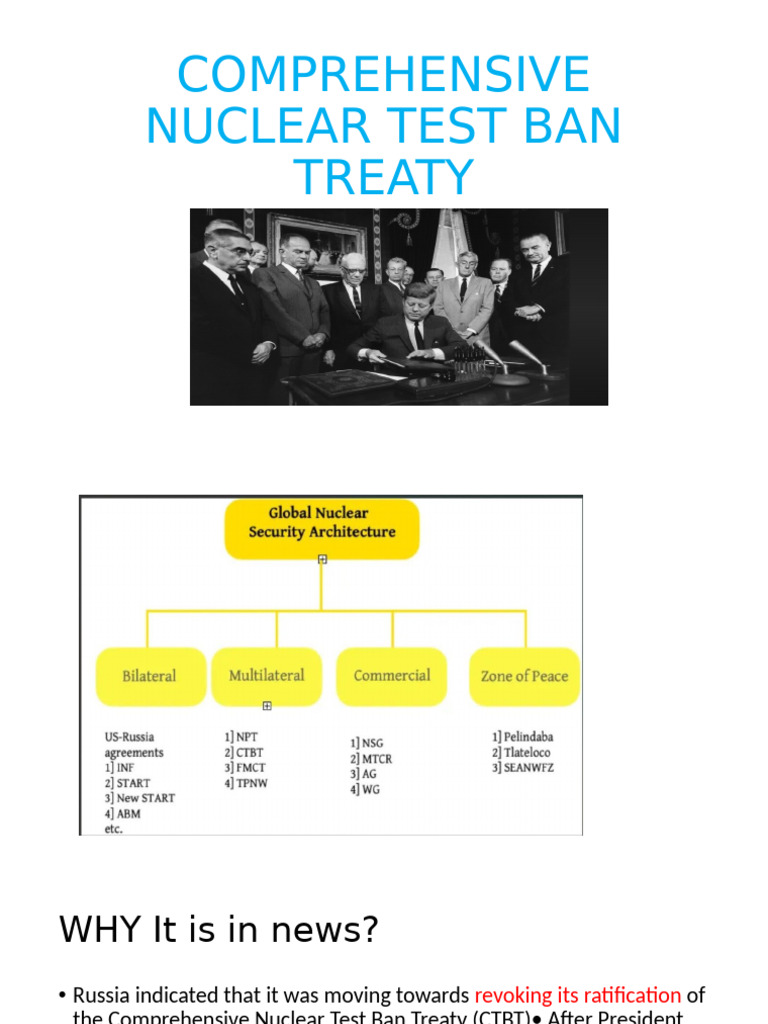 Comprehensive Nuclear Test Ban Treaty | PDF | Nuclear Weapons Testing ...