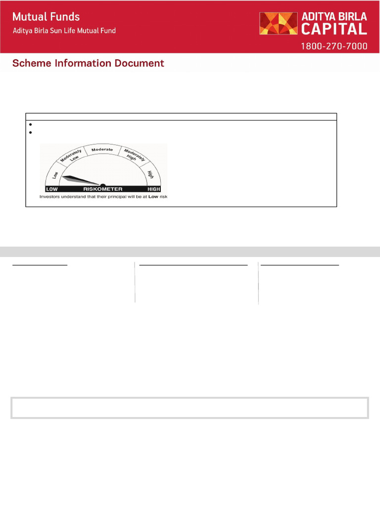 Sid Absl Liquid Fund 010620 | PDF | Financial Risk | Derivative (Finance)