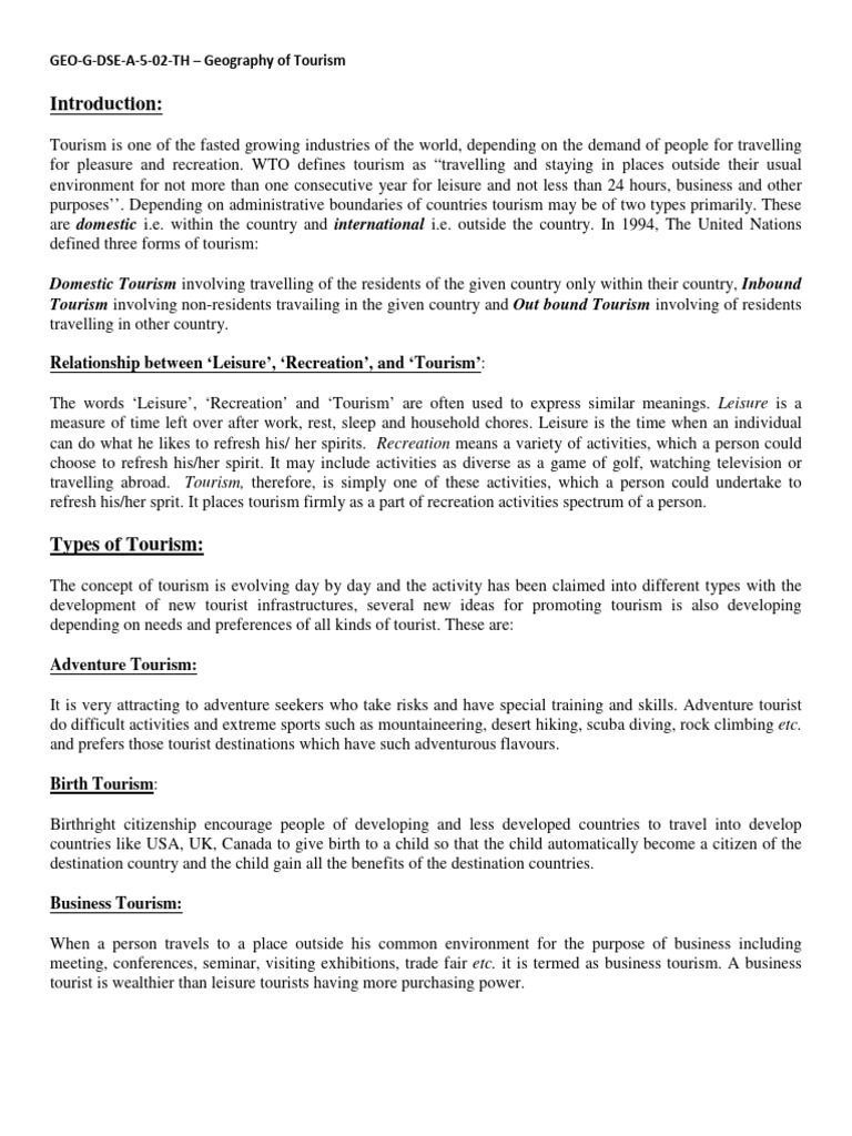 2nd Module Tourism Pdf Tourism Sustainability 