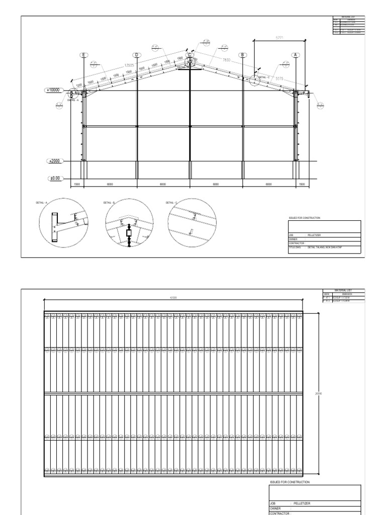 Detail Pemasangan Atap Dan Clading - Peletizer | PDF