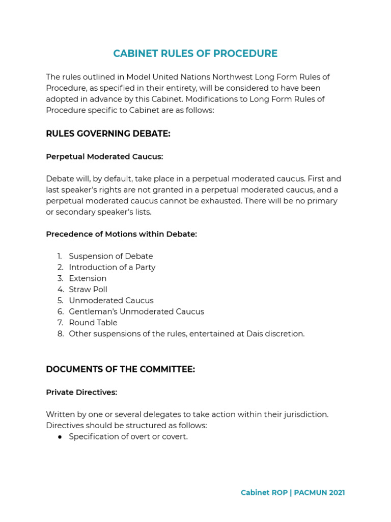 Cabinet Rules of Procedure Explained | PDF | Committee | Political Law