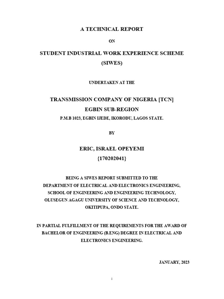 Eric Israel - 170202041 PDF | PDF | Transformer | Electrical Substation