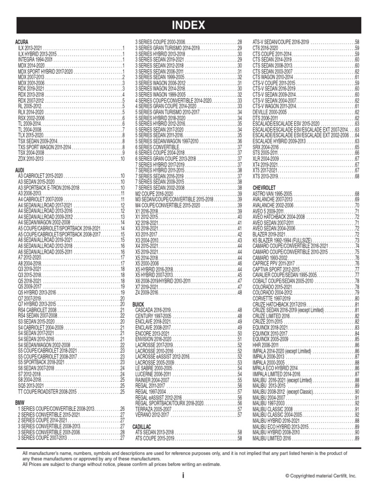Certifit Catalog with Pricing Details | PDF | Ford F Series | Car Body ...