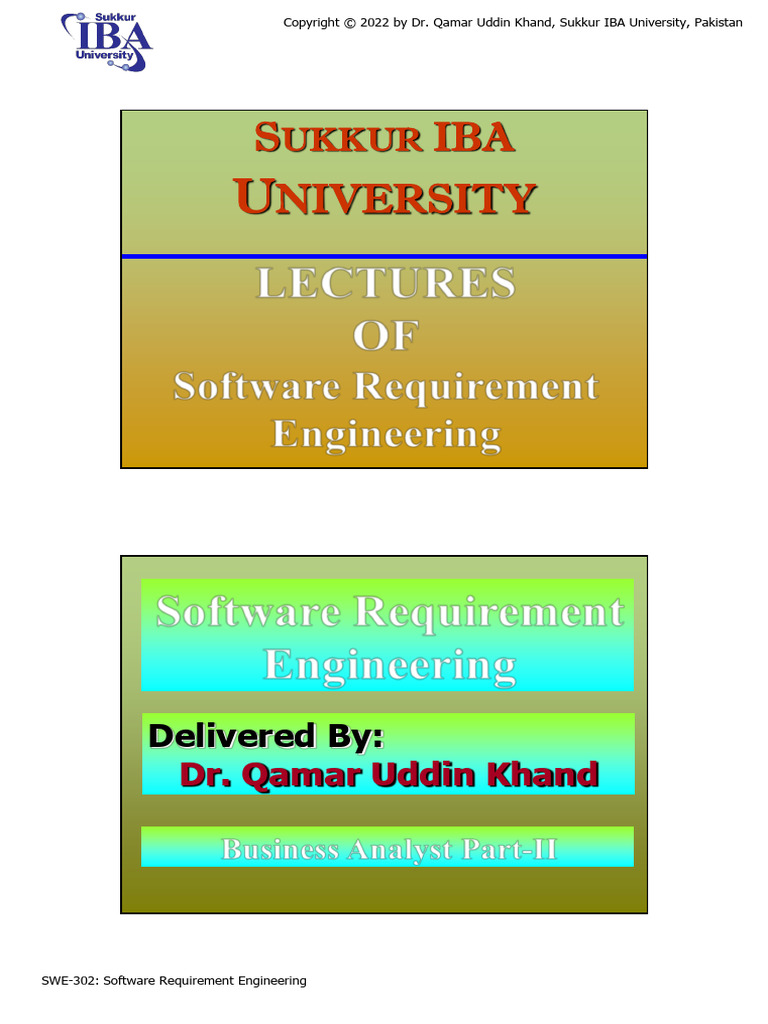 S2022 - SWE302 - SRE - Lecture - 05 - BA Part 2 | PDF | Agile Software Development | Cognition