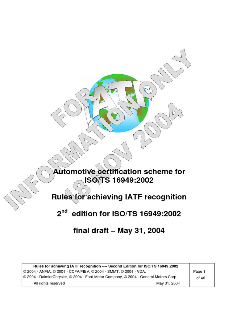 Regras IATF | PDF | Audit | Iso 9000