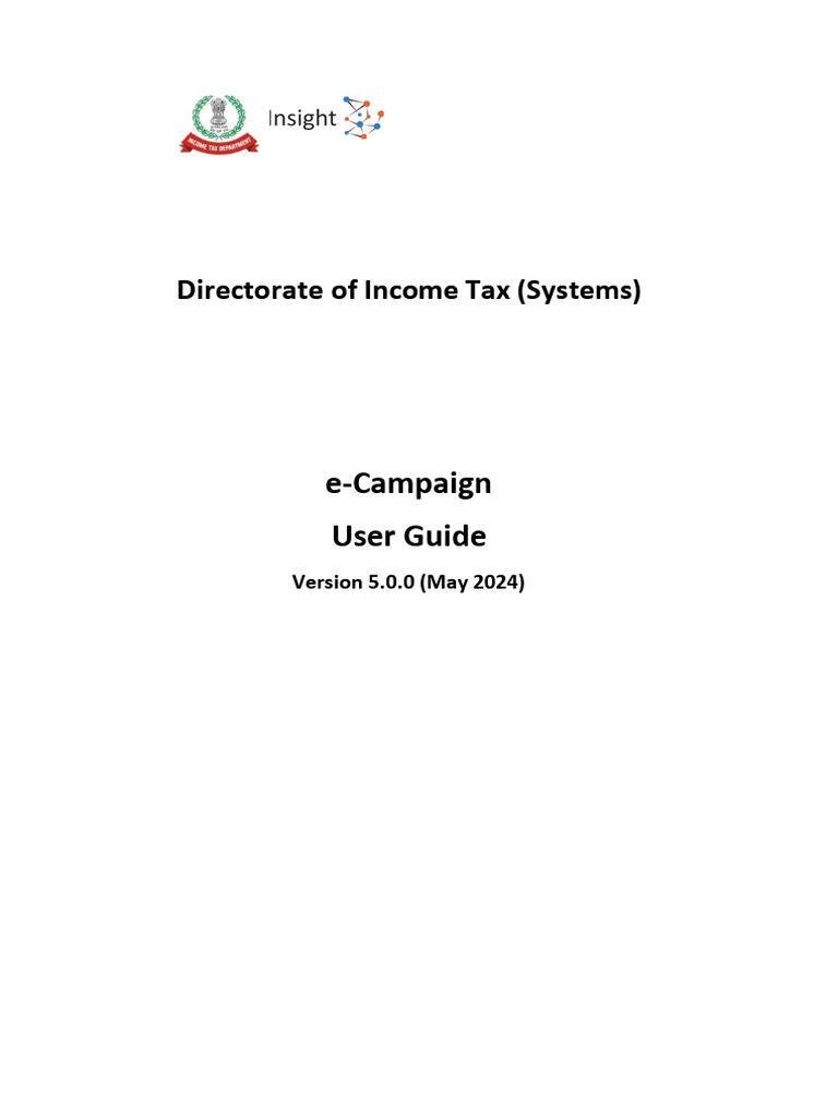 E Campaign User Guidev500 Pdf Taxes Icon Computing 