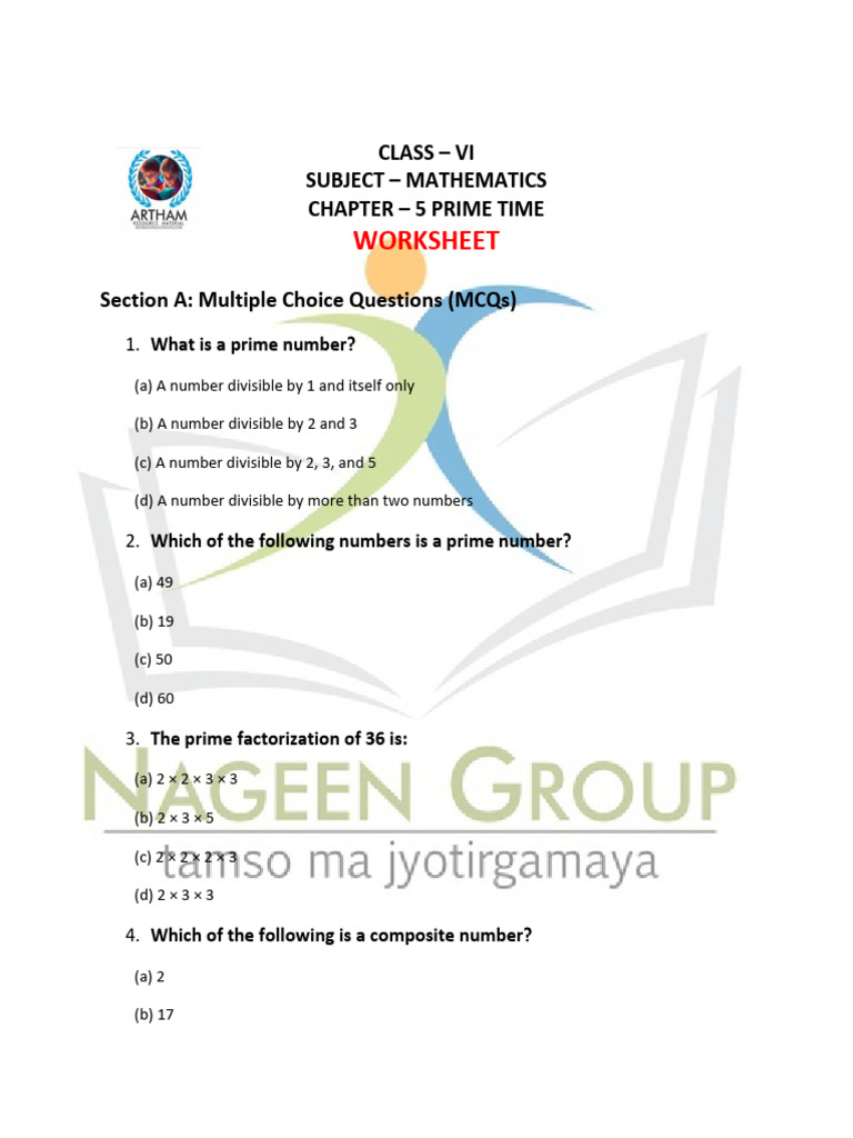 Class-6 Maths Ch-5 Worksheet | PDF | Teachers | Expert