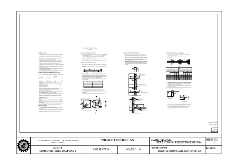 Construction General Notes Guide | PDF | Concrete | Beam (Structure)