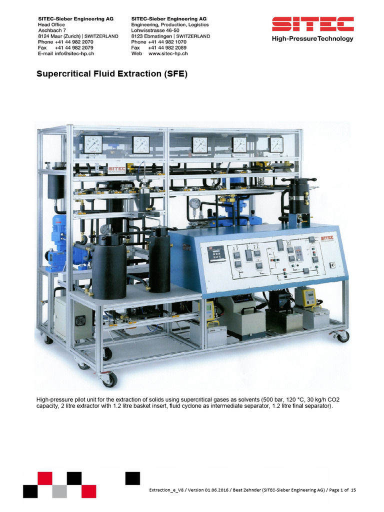 Supercritical Fluid Extraction Overview | PDF | Carbon Dioxide ...