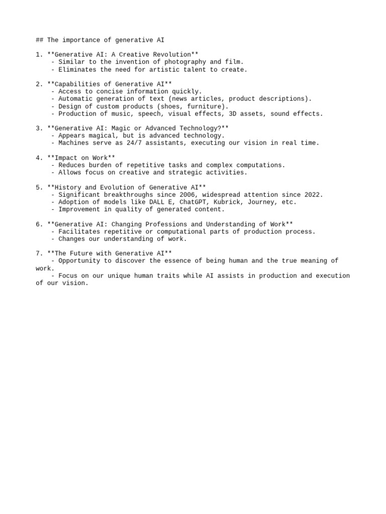 1.1the Importance of Generative AI | PDF