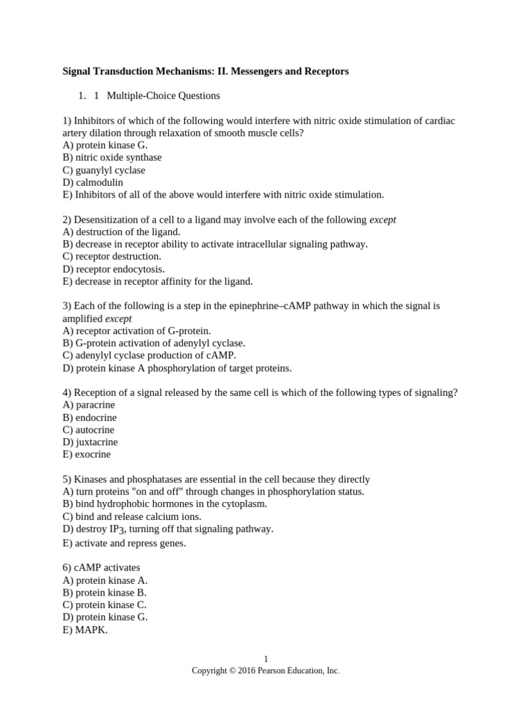 Homework_signaling | PDF | Cell Signaling | Signal Transduction