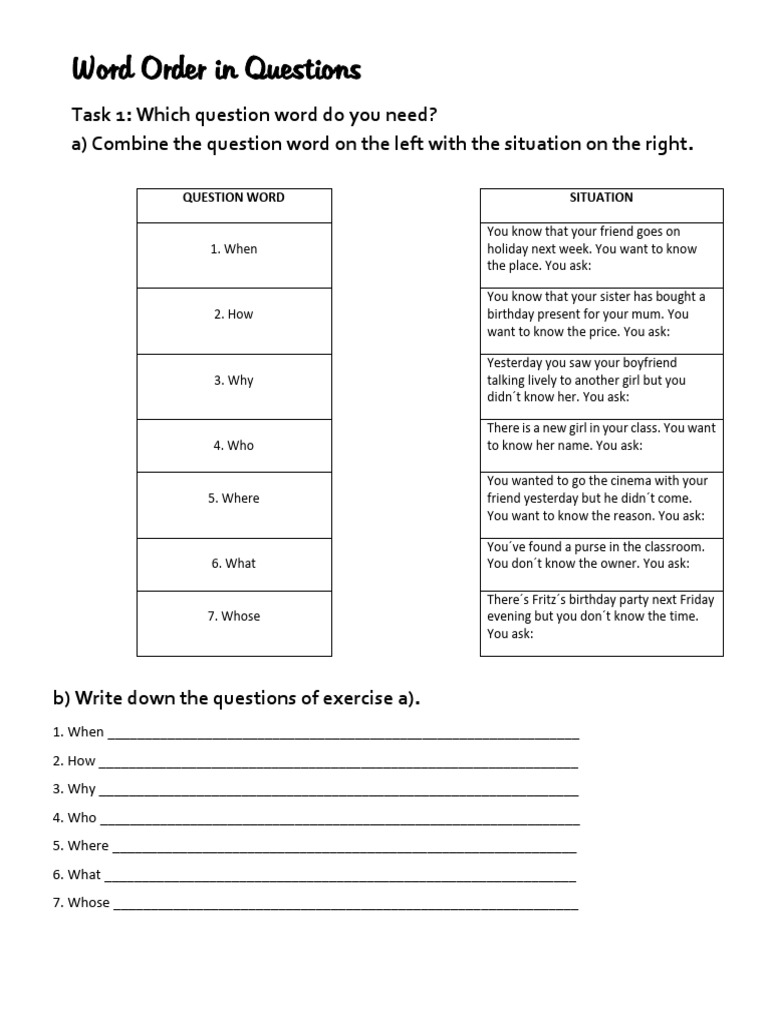 Word-Order-in-Questions | PDF