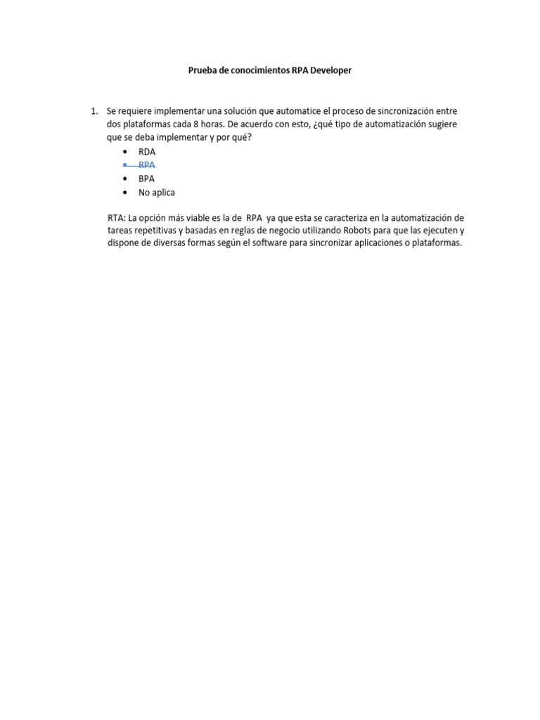 Prueba de Conocimientos RPA Developer Cristian Lopez | PDF | Archivo de computadora | Control de ...