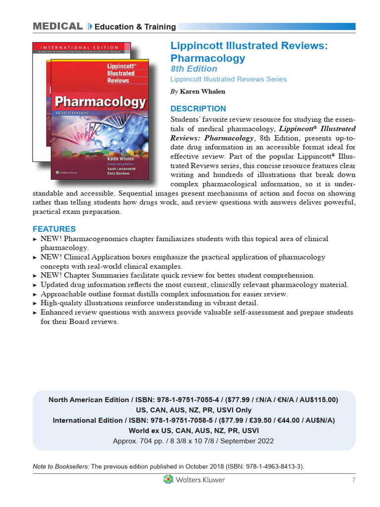 Lippincott S Review Series Pharmacology | Complete Overview [8+ Images ...