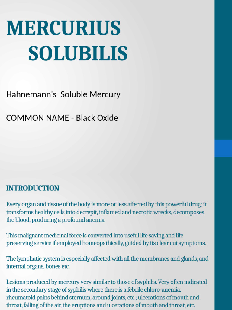 MERCURIUS SOLUBILIS by Muiz Firfire | PDF | Homeopathy | Mercury (Element)